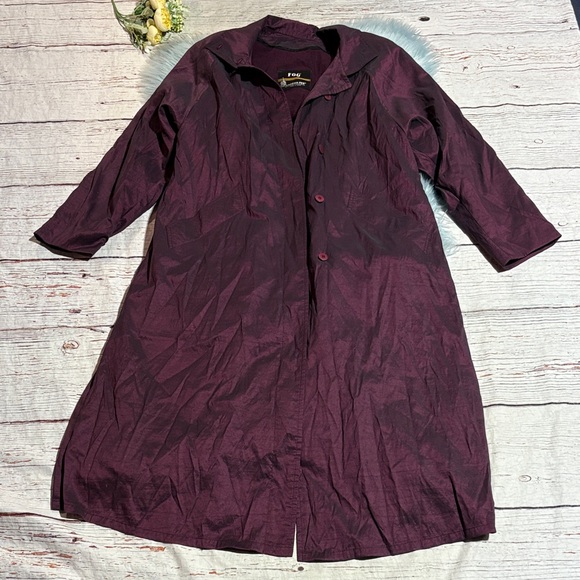 London Fog | Jackets & Coats | Vintage London Fog Deep Purple Trench ...